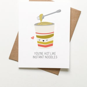 Instant Noodles Valentine Card - Etsy