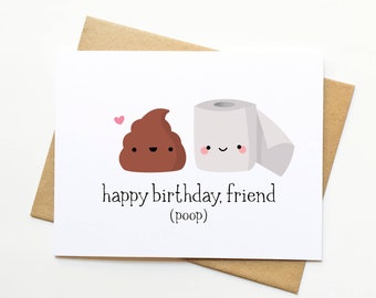 Funny poop card | Etsy