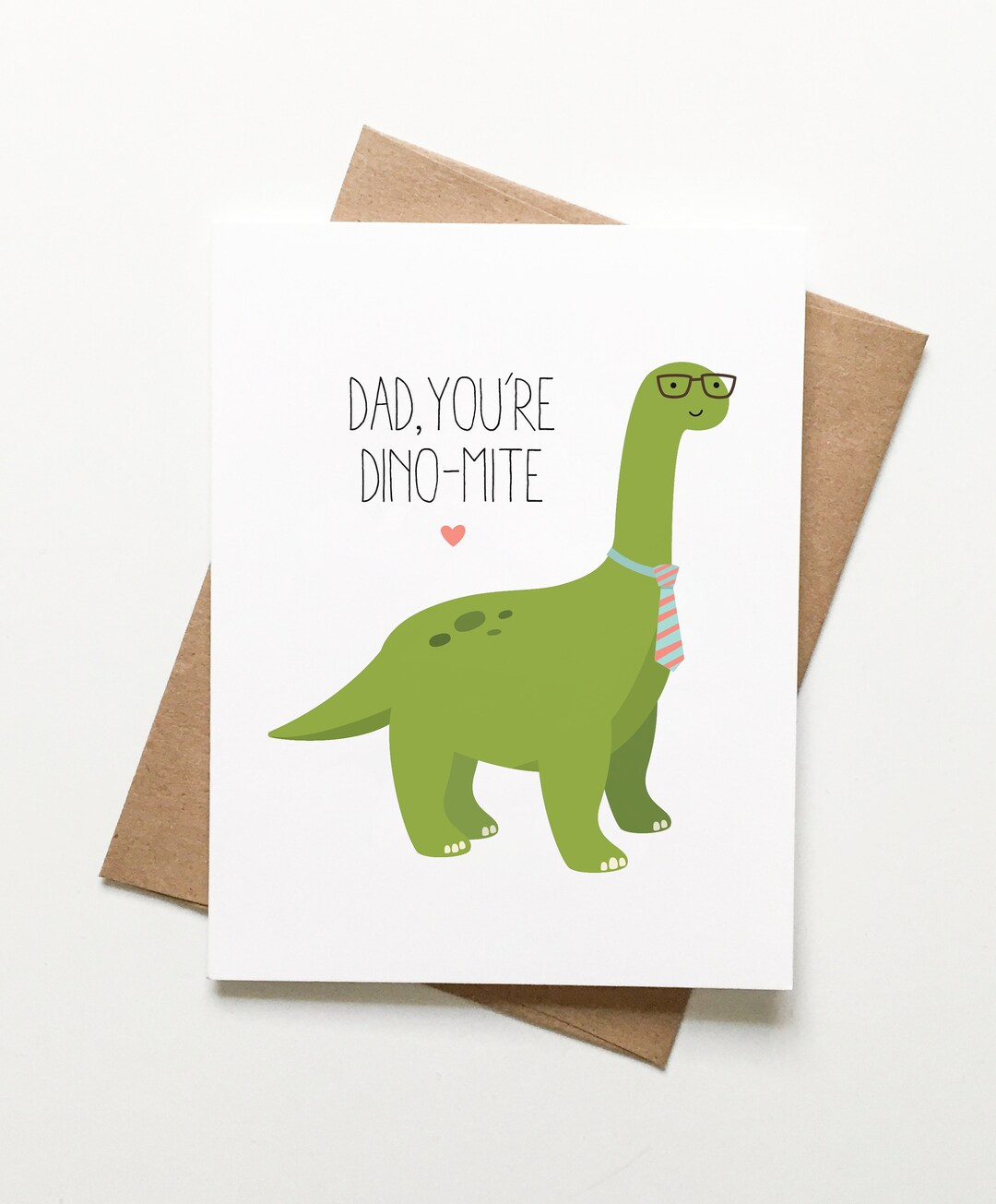 Cute Dinosaur Birthday Dad Father's Day Card From Kids - Etsy