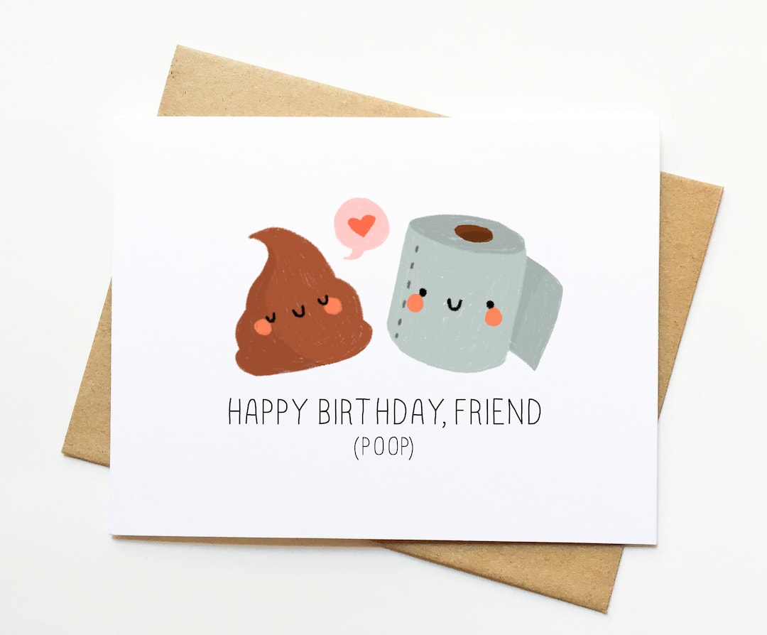 Poop Happy Birthday Card - Etsy
