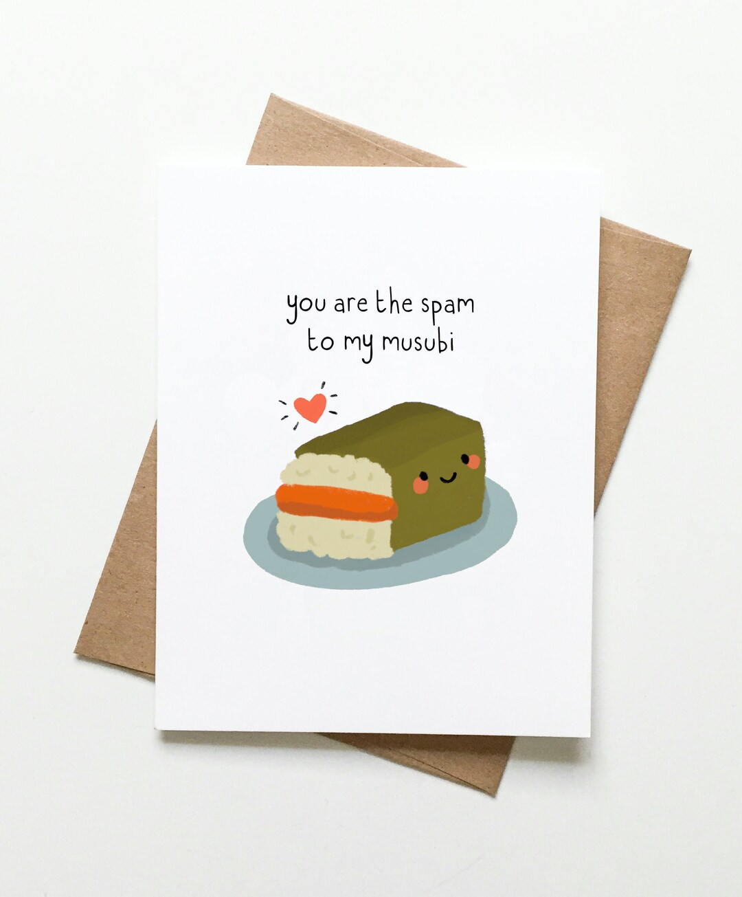 Funny Kawaii Spam Musubi Card for Friends Coworkers - Etsy