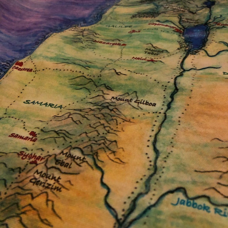 Tolkien-style Cloth Wall Map (6-9, 9-12) - Etsy