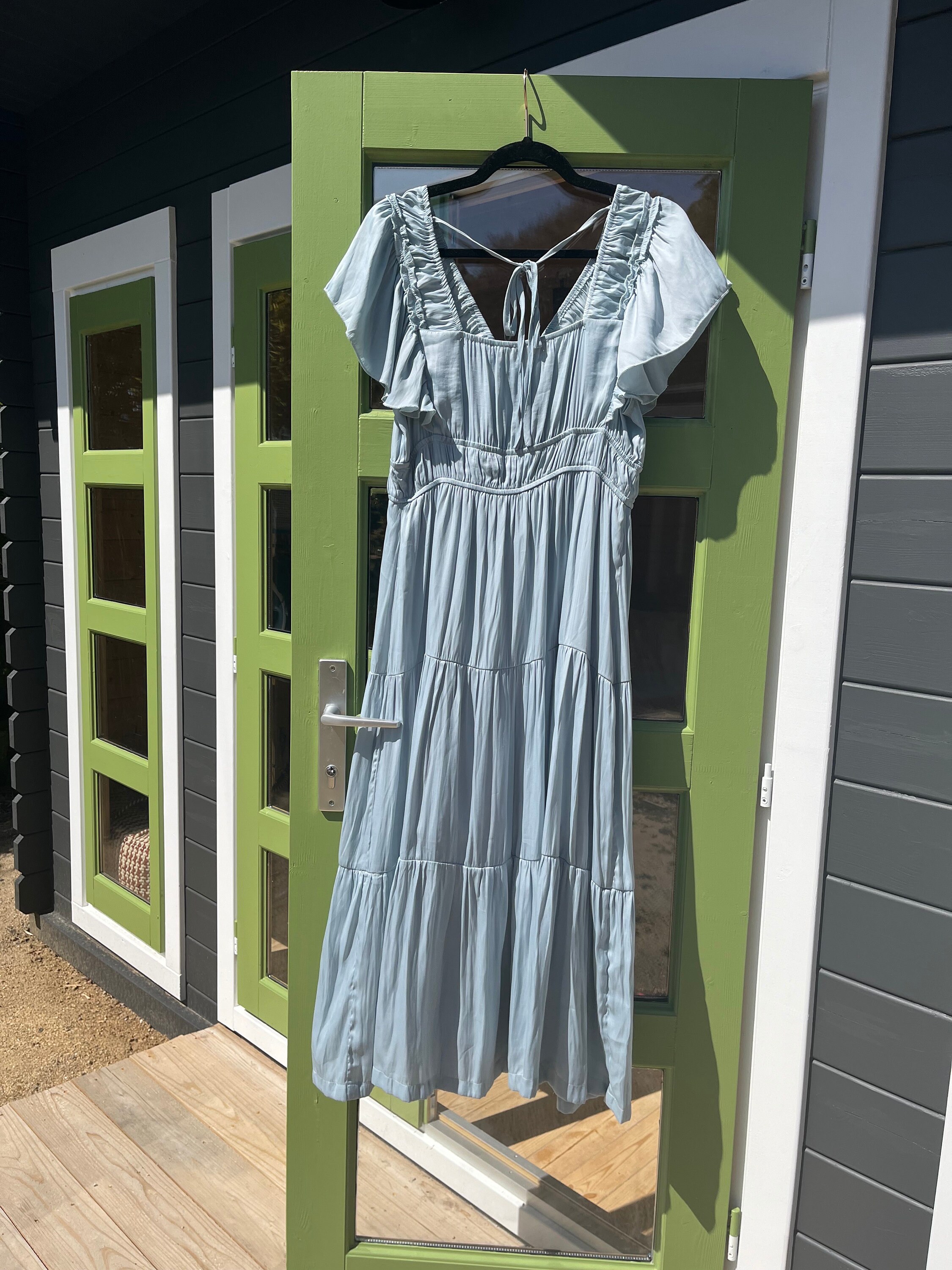 Cottagecore Dress/ Powder Blue Cottagecore Dress/ Boho Dress/ Mid ...