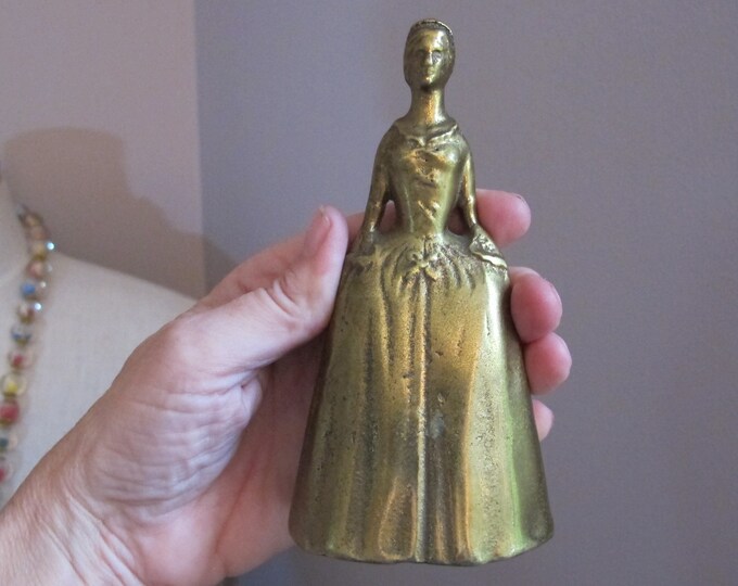 Colonial Lady Brass Bell, Colonial Early American Home Decor ...
