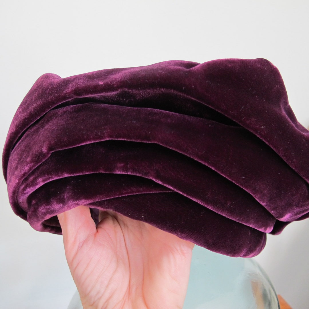 Purple Velvet 40's to 50's Turban Lady's Hat. Woodward & Lothrop ...