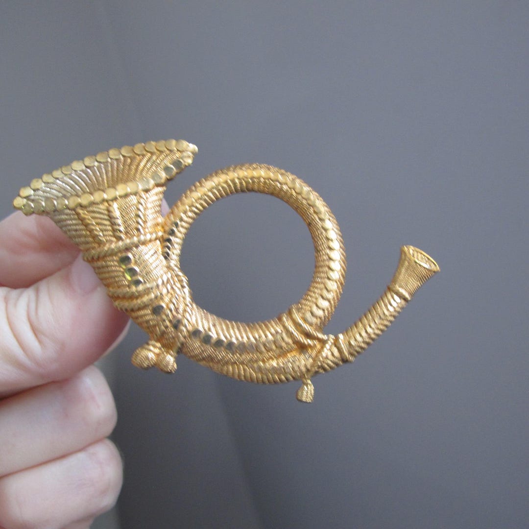 A Civil War (style) Hardee Hat Bugle Metal Decor Applique, Part, Supply ...