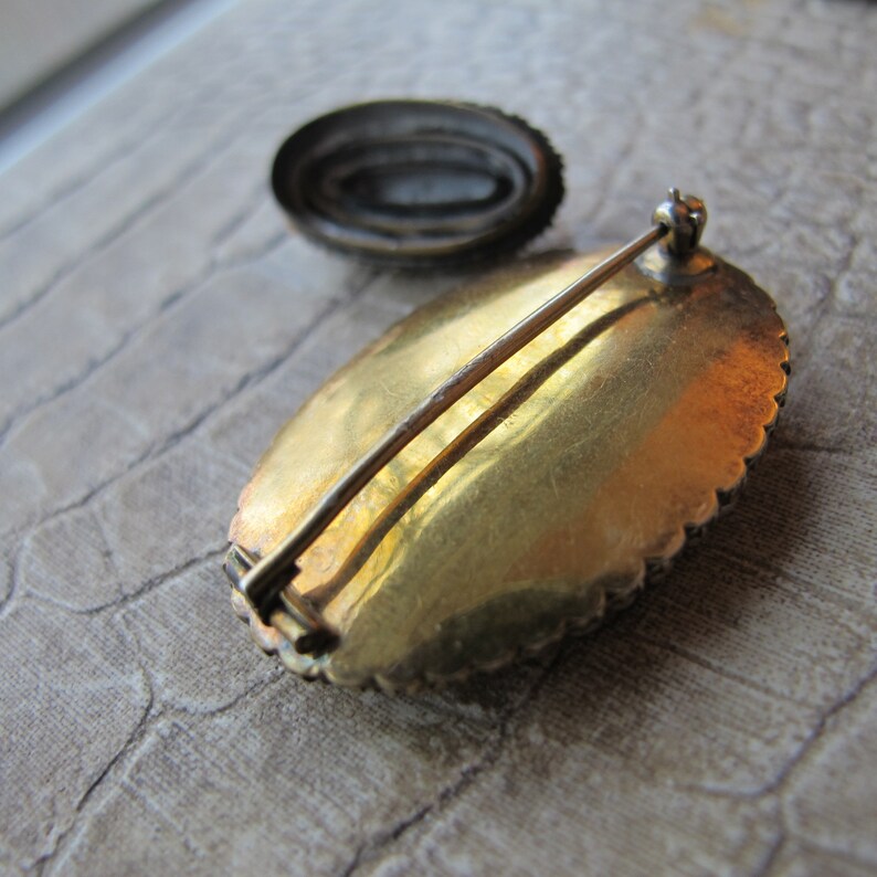 Georgian Victorian Genuine Seed Pearl 5 Tier Pinchbeck Brooch Locket ...