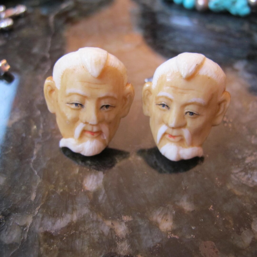Japanese Oriental Asian Man Figural Head Novelty Celluloid Resin 1950s ...