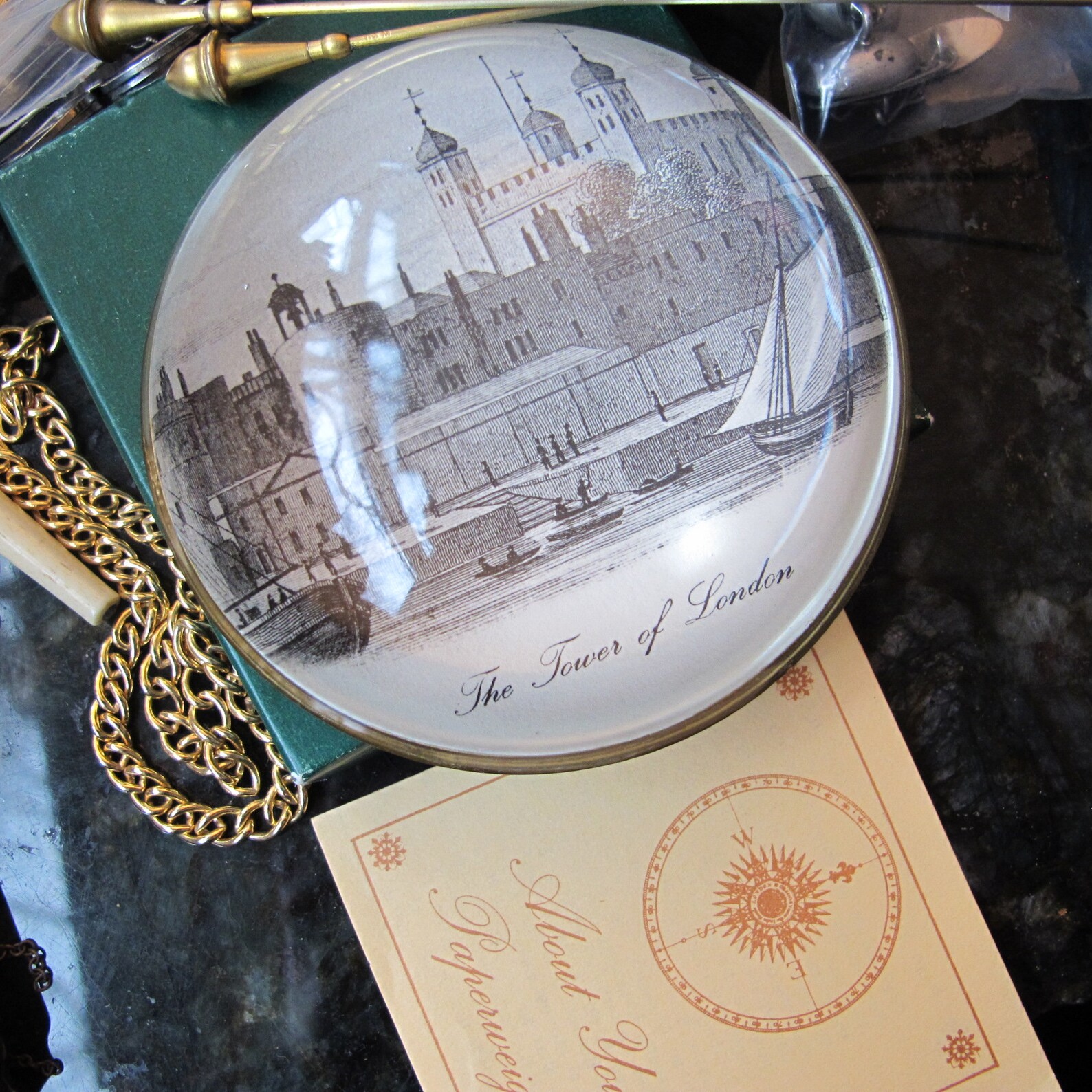 Nigel and June Pain Hand Cast Handcrafted Glass Dome Paperweight, the ...