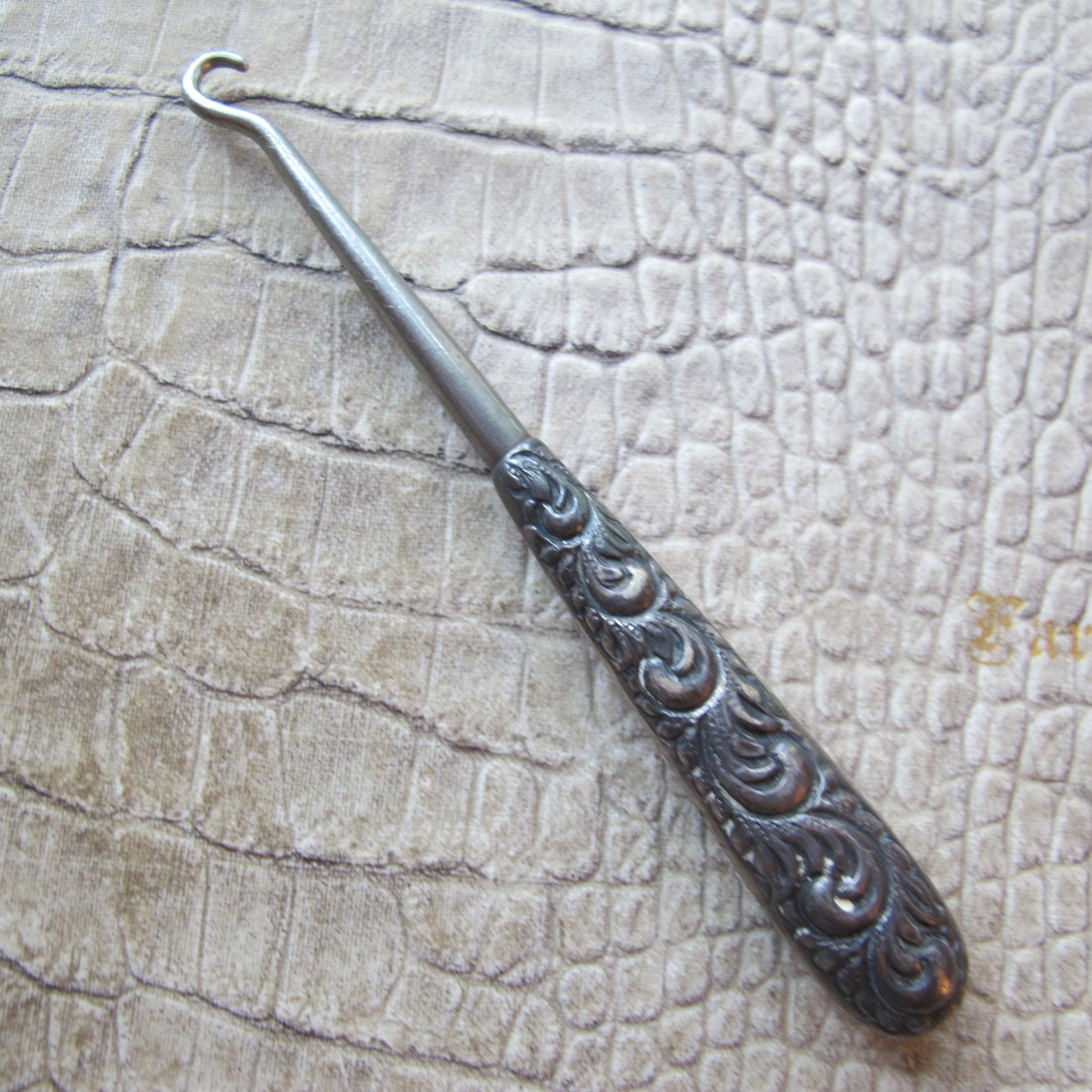 HTF Gorham Antique Sterling Small Button Dressing Hook Gorham Sterling ...