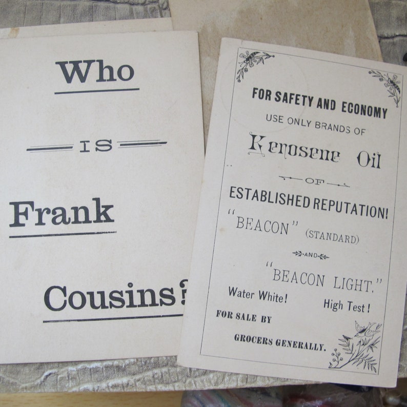 Victorian Trading Cards. Ad Advertising Advertisement Paper | Etsy