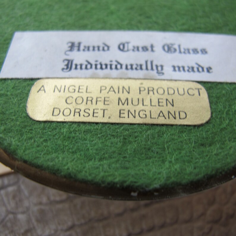 Nigel and June Pain Hand Cast Handcrafted Glass Dome Paperweight, the ...