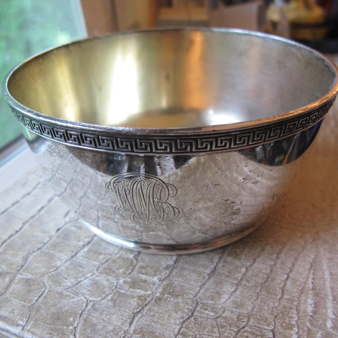 Spaulding Co A9251 Sterling Silver Revere Like Bowl W Greek Key ...