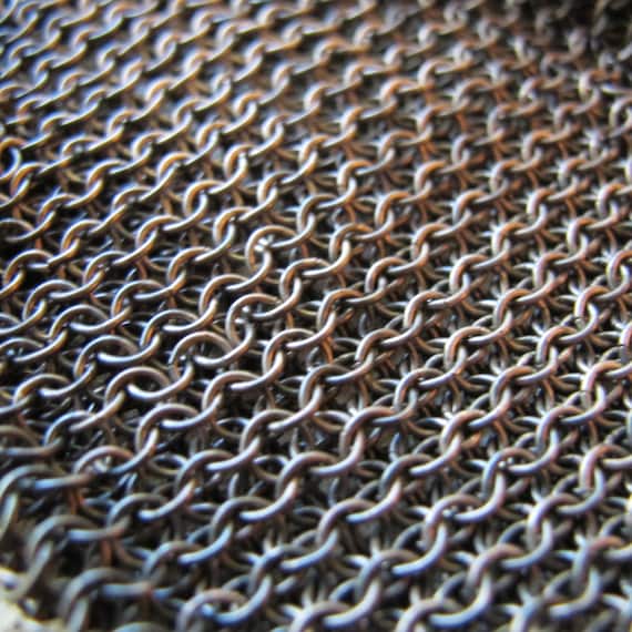 Victorian Antique Chainmail Mesh Metal Chain Handle H… - Gem