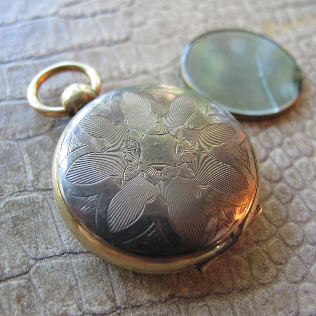 1800's Gold Fill Mourning Daguerreotype Photo Locket, 19th Century ...