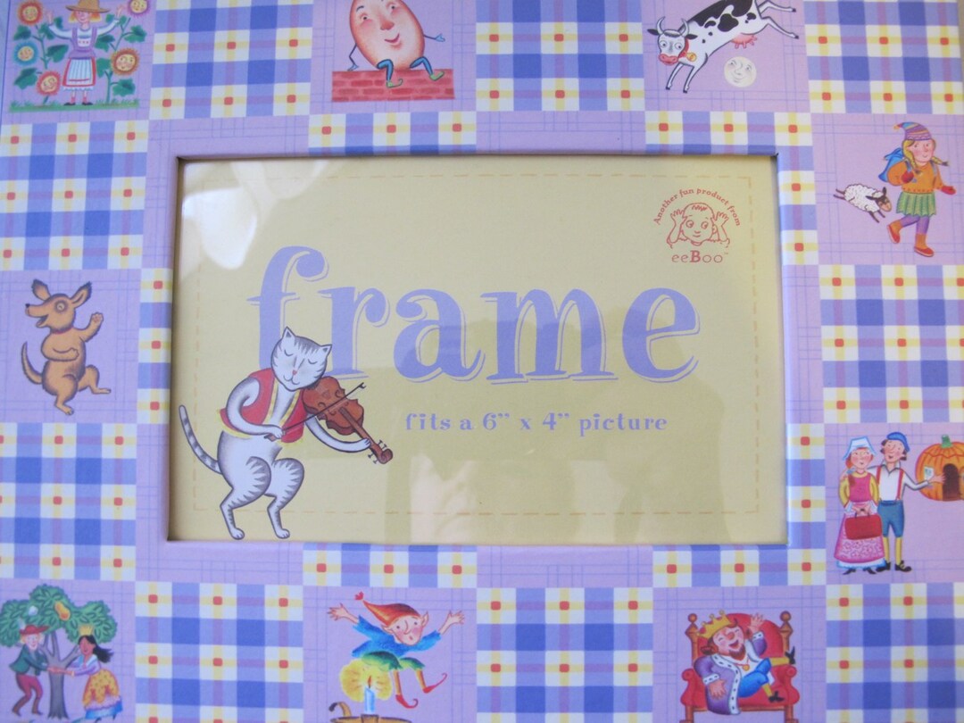 NURSERY RHYMES: Children's Room Photo Frame, Unused Vintage. Cat & the ...
