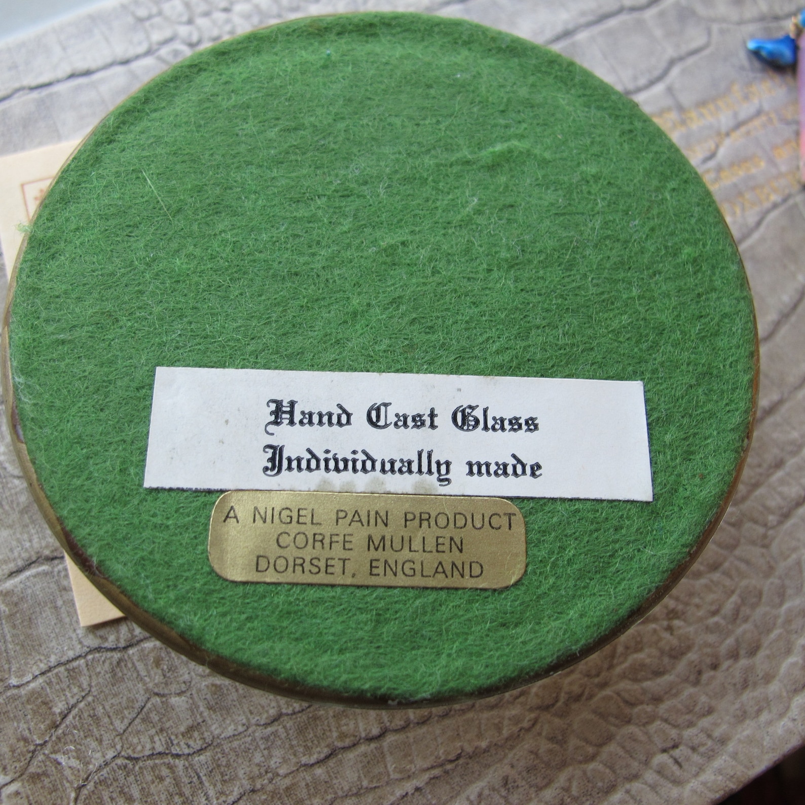 Nigel and June Pain Hand Cast Handcrafted Glass Dome Paperweight, the ...