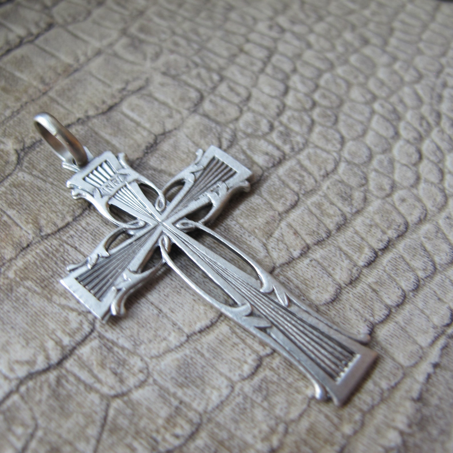 Sterling Silver Satin Finish Christian Cross Pendant Charm. - Etsy