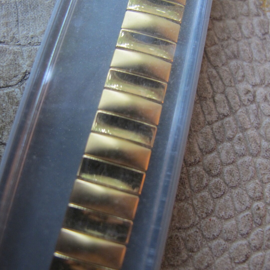 Gold Micron Plate Adjustable Stretch Wristwatch Watch Strap Band ...