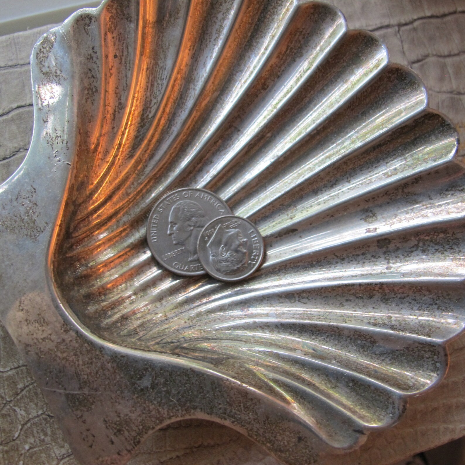 Sterling Silver Shell Shaped Footed Dish. Sterling Silver Tabletop ...