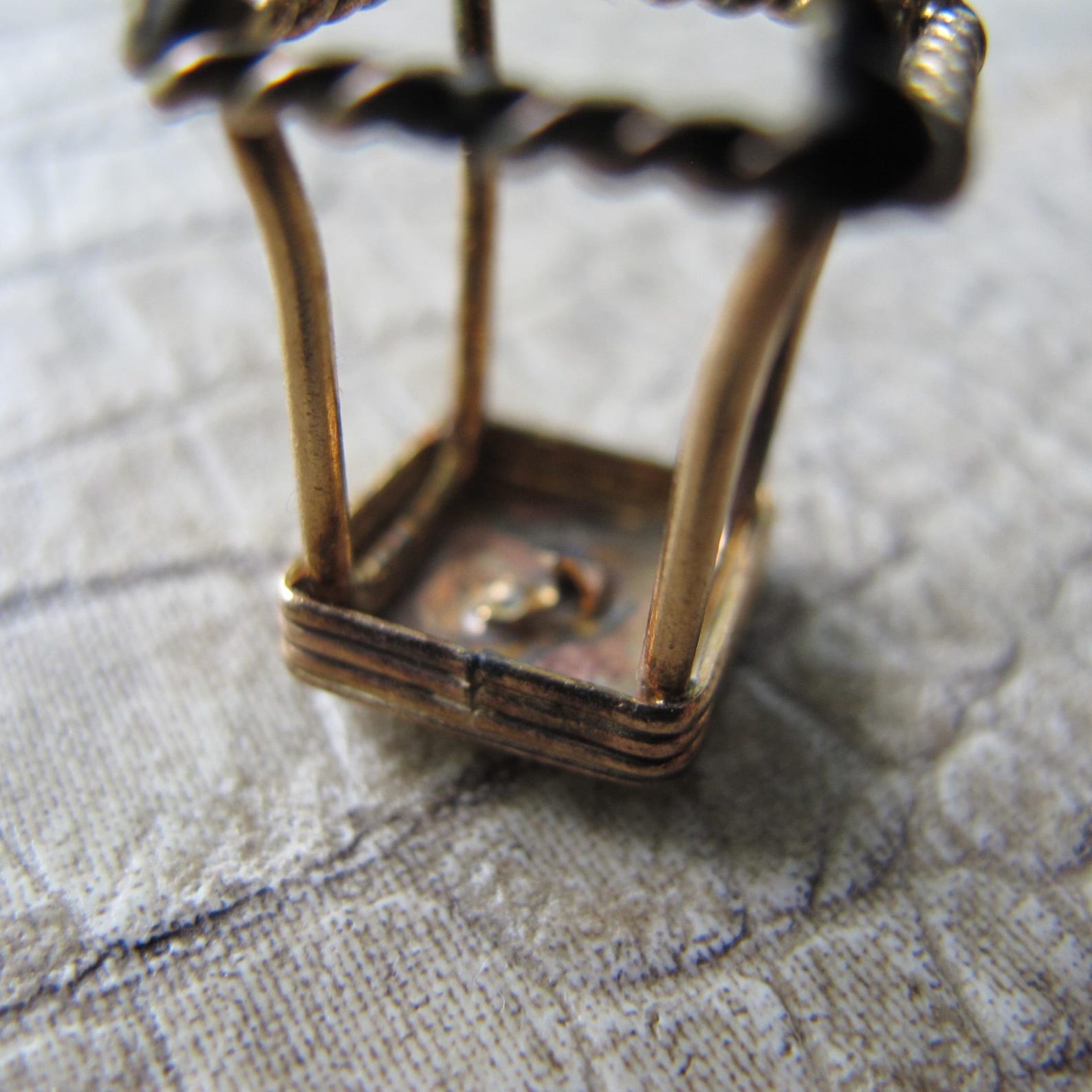 WL Walter Lampl Gold Filled Fill Charm, Cage Pavilion Pagoda, Fancy Box ...