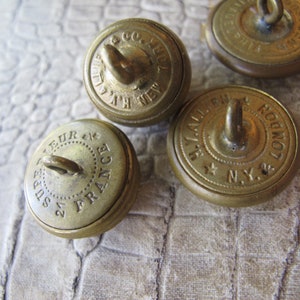 Antique to Vintage Military Brass Uniform Buttons, Mixed Lot, Superieur ...