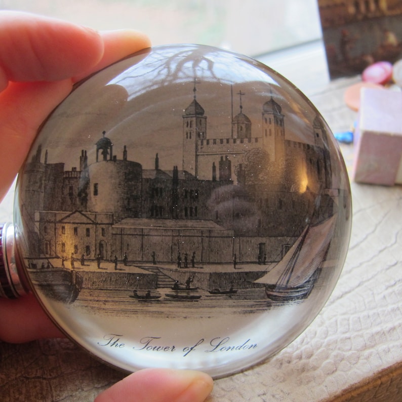 Nigel and June Pain Hand Cast Handcrafted Glass Dome Paperweight, the ...