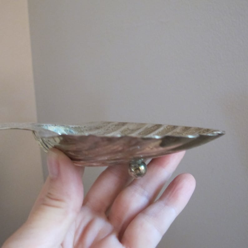Sterling Silver Shell Shaped Footed Dish. Sterling Silver Tabletop ...