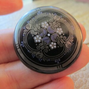 Austrian Designer Michaela Frey Enamel Round Disk Pin Small - Etsy