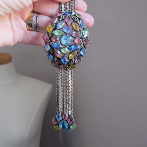 Czech Style Art Deco Jewel Crystal Stone Tones Cluste… - Gem