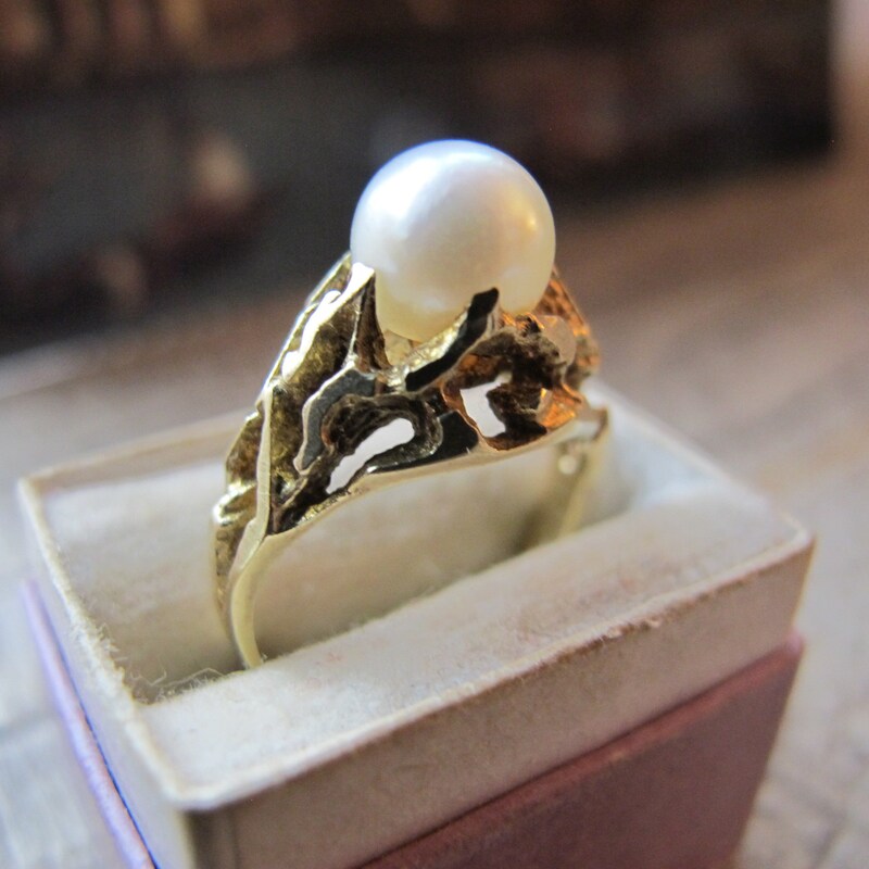 14k Pearl Ring - Etsy