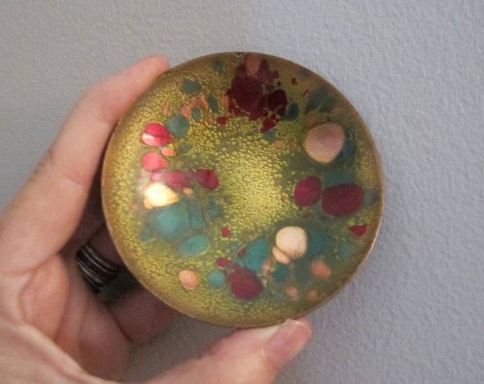 Enamel Art on Copper Mid Century Artist Studio Enamel Copper Art Object ...