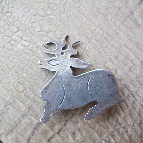 Chinese Zhou Dynasty Replica Sterling Silver STAG Dee… - Gem