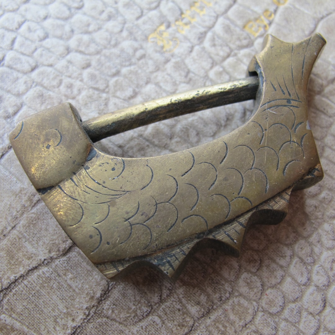 Asian Korean Tansu Brass Fish Lock Hardware. Koi Carp Fish Metal Lock ...