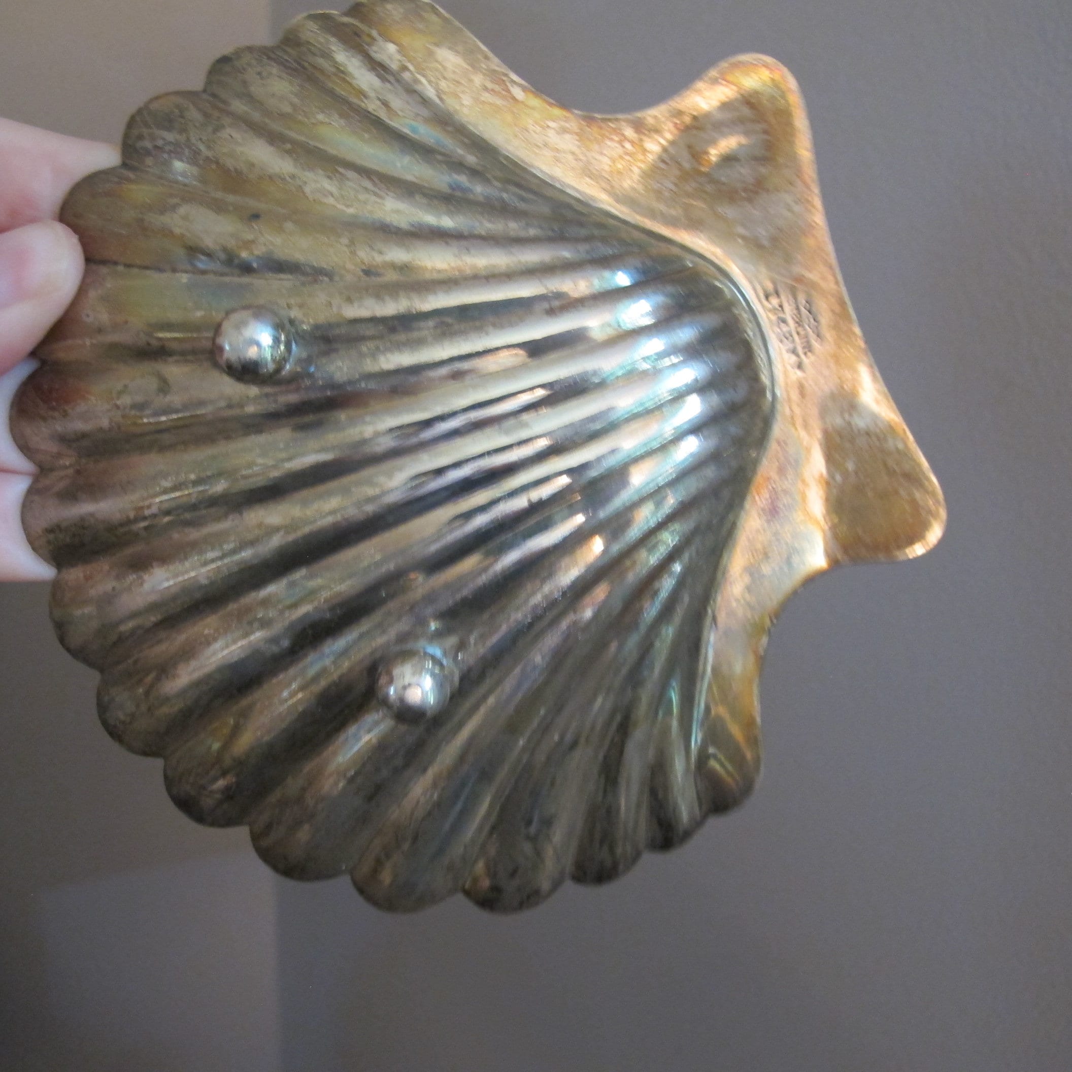 Sterling Silver Shell Shaped Footed Dish. Sterling Silver Tabletop ...