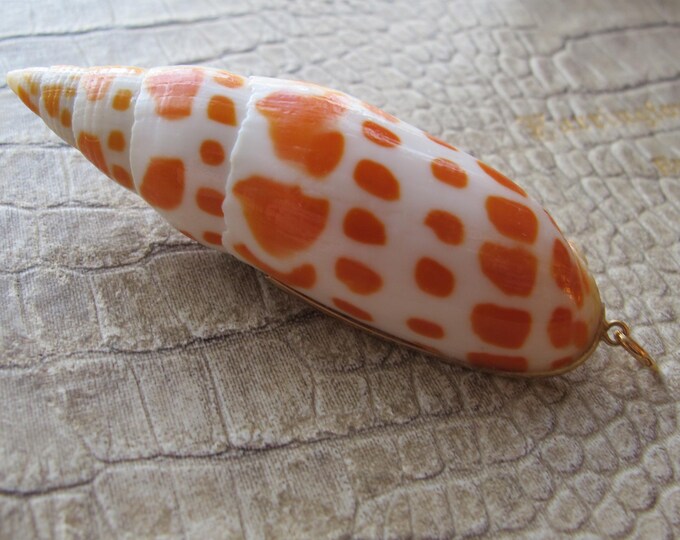 750 Gold & Sea Snail Seashell Mitra Mitra Handmade OOAK Pendant Charm ...