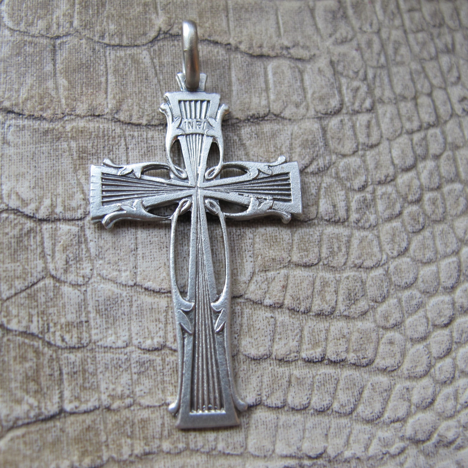 Sterling Silver Satin Finish Christian Cross Pendant Charm. | Etsy