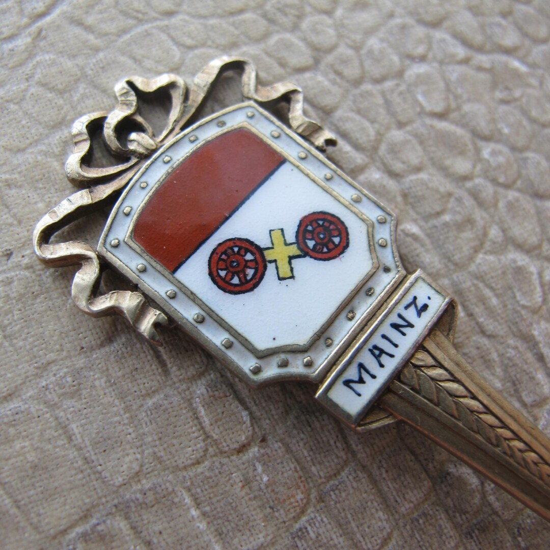 Antique Early 20th Century 800 Gilt Gold Silver Hand Painted Enamel ...