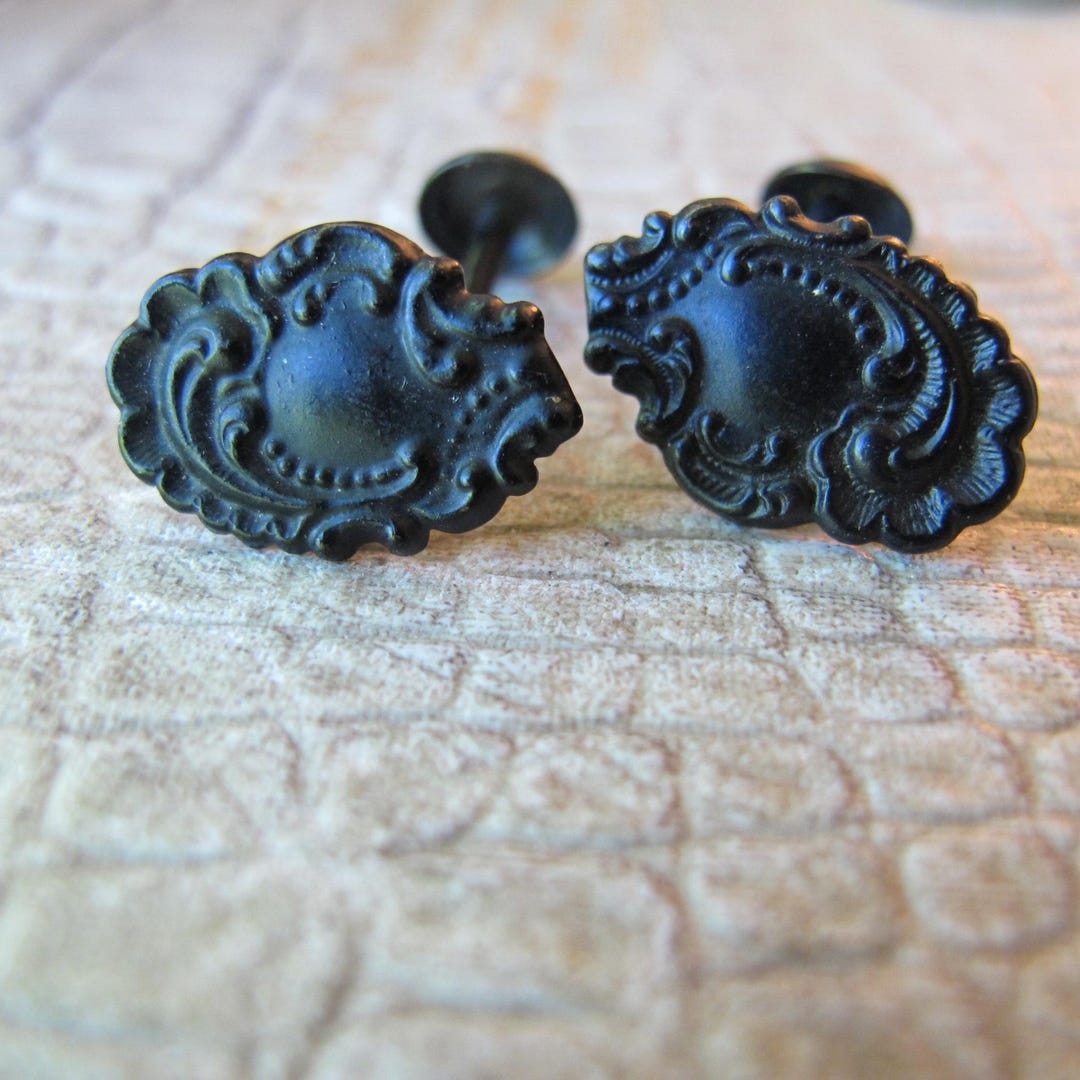Art Nouveau Victorian Style Antique Vintage Black Blackened Metal ...