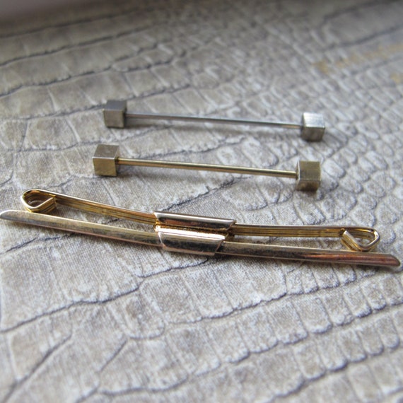 Gent's Vintage BAR Collar Stays. 3 Pieces.2 Styles | Etsy