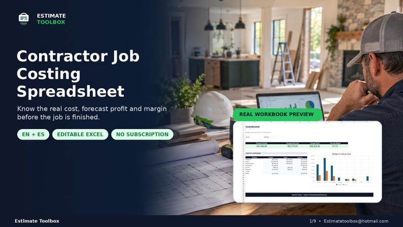 Contractor Job Costing Spreadsheet Excel : Budget Vs Actual Cost ...