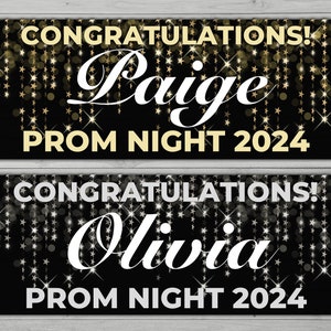 Personalised School Leavers Prom 2024 or Graduation Stars and Ballloons ...