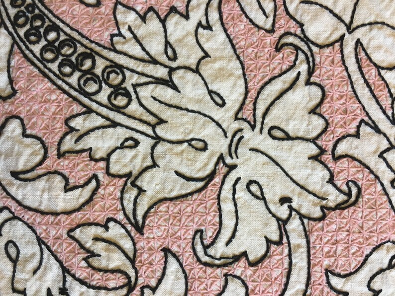 Gorgeous Embroidered Bed/table Cover Lace Edging - Etsy