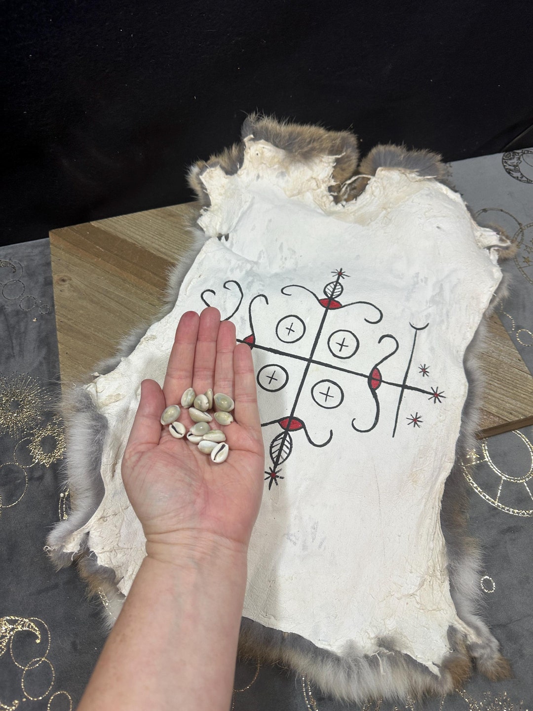 Deluxe Cowrie Shell Divination Beginner's Set- Shells and Rabbit Fur ...