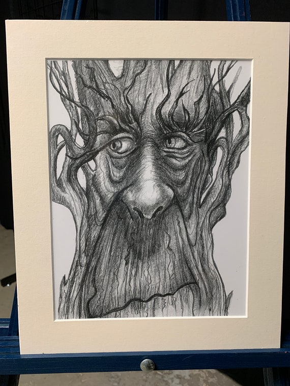 The Old Man in the Tree Drawing Print - Etsy