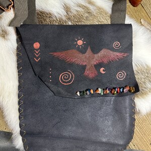 Spirit Pouch or Medicine Bag Hawk, Falcon, Eagle Totem Design Real ...