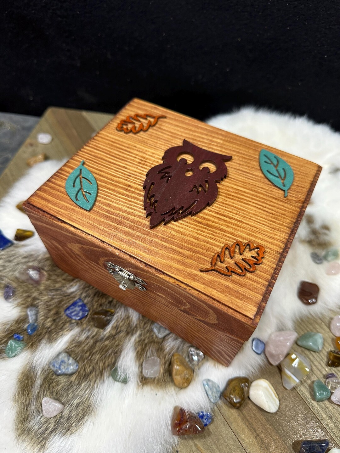 Owl Totem Rustic Wooden Box for Tarot Cards and Runes - Etsy