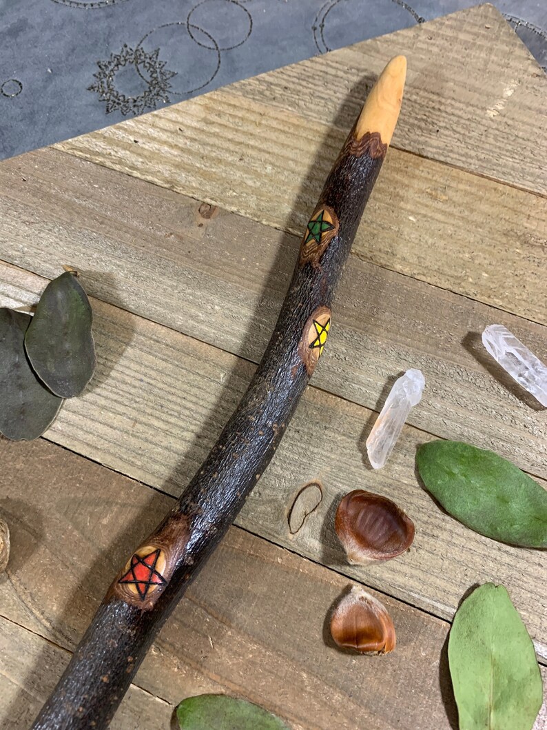 Wand Witch's Star Magick Elemental Pentacle Handmade - Etsy