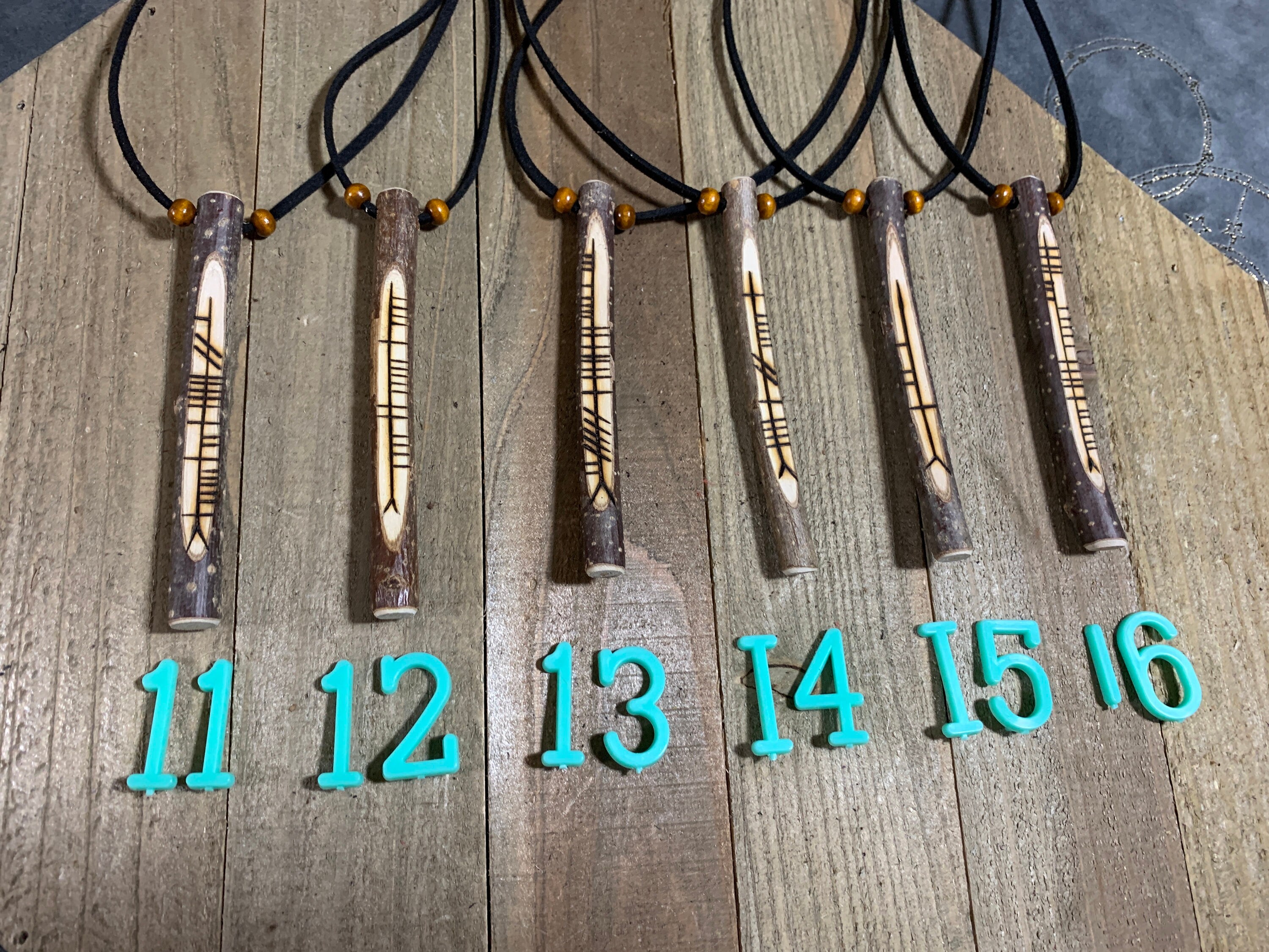 Ogham Amulets Druid Irish Celtic Natural Wood Pagan | Etsy