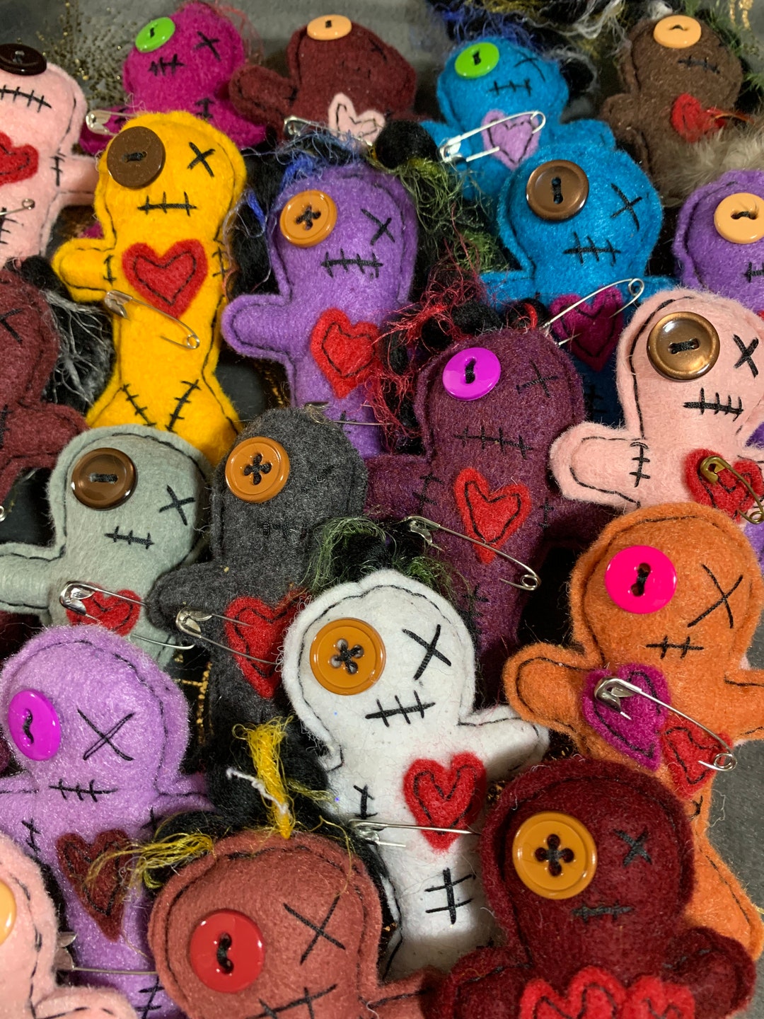 Voodoo Doll Buddies - Handmade Hand-stitched - Plush Plushie Stuffed ...